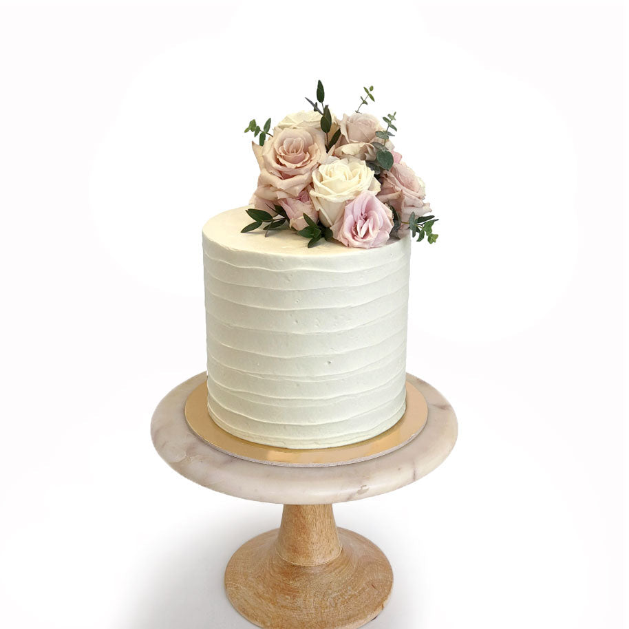 Simple White Buttercream Wedding Cake Buttercream Wedding Cake With